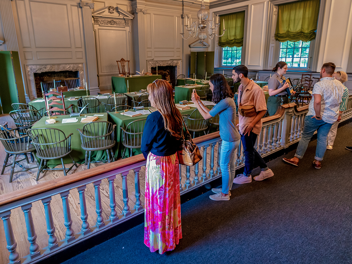 Inside Independence Hall The Beautiful Staircase And Palladian Window